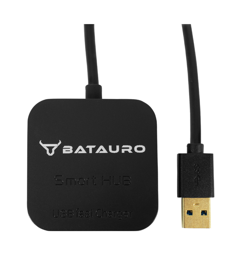 Hub USB Batauro 4 x USB 3.0 HUB Fast Charger BC 1.2 Negro